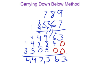 Multiplication - Carrying Down Below Method | Educreations