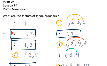 Math 76 Lesson 61 practice a-h | Educreations