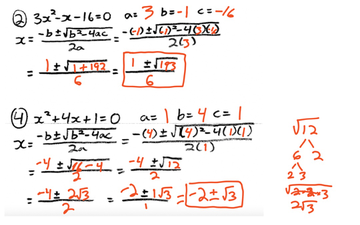 Quadratic Formula Scaffolded HW | Educreations