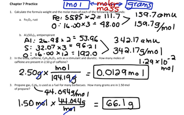 1025 Molar Mass And Converting Grams To Moles | Educreations