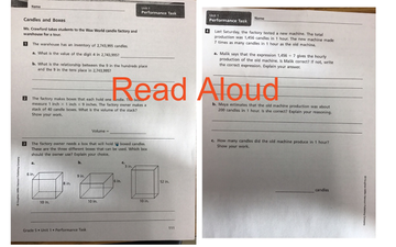 Math - Unit 1 Performance Task Force Read Aloud | Educreations