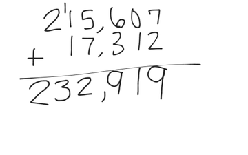 Adding Large Whole Numbers | Educreations