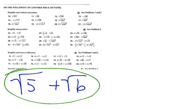 Review Of Radical Operations | Educreations