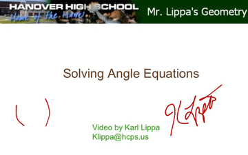 Solving Angle Equations | Educreations