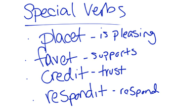 Stage 11 Special Verbs With Dative a | Educreations