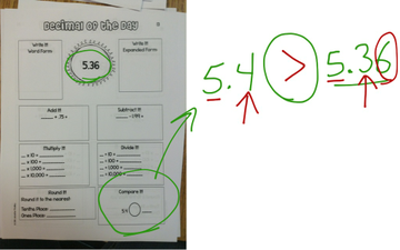 How To Do Decimal Of The Day Homework | Educreations