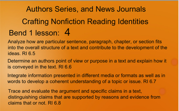 Nonfiction Bend 1 Lesson 4 | Educreations