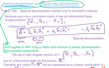 Spectral Decomposition Of A Symmetric Matrix Vs The Singular Value Decomposition | Educreations