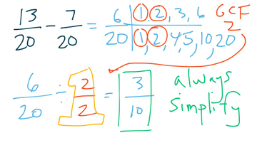 Subtracting Fractions | Educreations