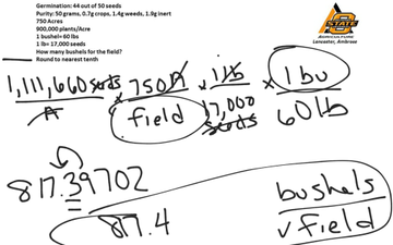 Seeding Calculation Quiz 4-6 | Educreations