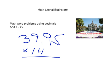 Brainstorming Math Tutorial | Educreations