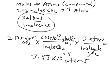 Moles To Atoms (compound) | Educreations