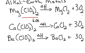 Decomposition Reactions Involving Metallic Chlorates | Educreations