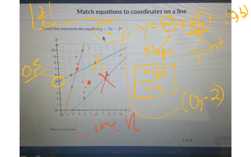 Match equations to coordinates on a line | Educreations