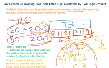 M2 Lesson 20 Dividing Two- and Three-Digit Dividends by Two-Digit ...