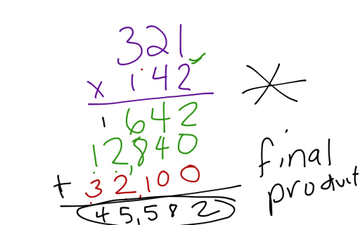 Multiplying whole Numbers Using STANDARD ALGORITHM | Educreations