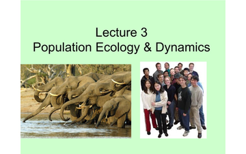 Population Ecology And Dynamics | Educreations