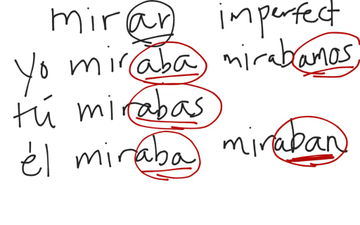 Ar Verb Endings In The Imperfect | Educreations