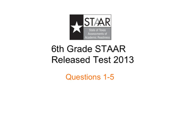 6th Grade Math STAAR/Released Test 2013 | Educreations