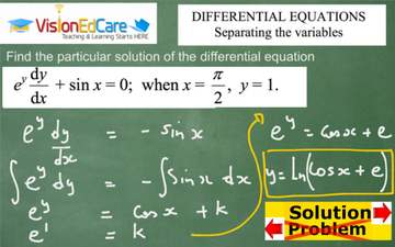 Particular solution of differential equation (Lesson 2) | Educreations