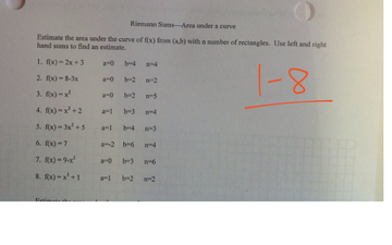 Left And Right Hand Sums | Educreations
