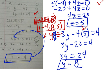 PreCal Solving Systems Of Equations Review For Test | Educreations