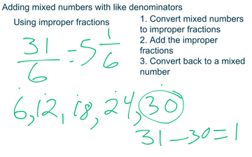 Adding Mixed Numbers with Like Denominators | Educreations
