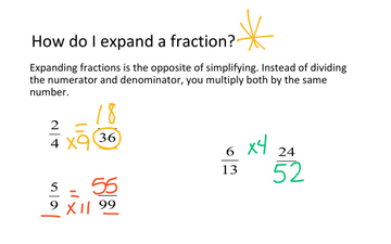 Simplifying And Expanding Fractions | Educreations