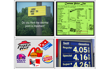 Real life examples of decimals | Educreations