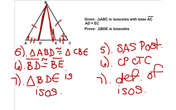 Lesson 4 - Isosceles Triangle Proofs | Educreations