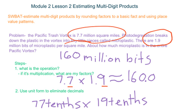 Module 2 Lesson 2 Estimating Multi-Digit Products | Educreations