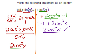 Using the Double Angle Identities | Educreations
