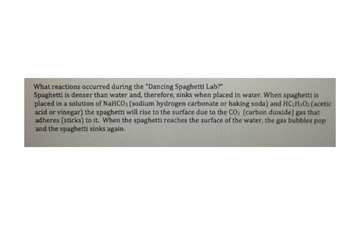 Dancing Spaghetti Lab Explained: Chemical Reactions And Equations ...