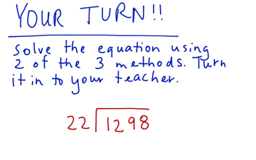 Double Digit Division Methods | Educreations