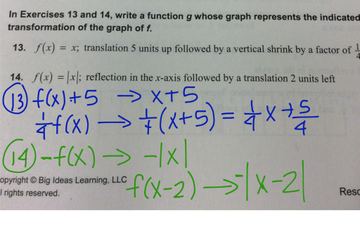 Transformations To F(x) Algebraically | Educreations