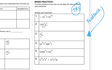 Product & Quotient Property Notes | Educreations