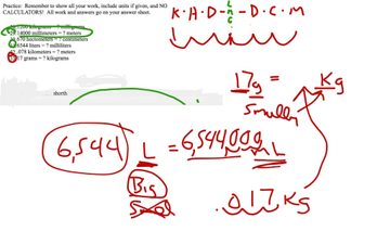 Summer Assignment Finding Conversions 28-33 | Educreations