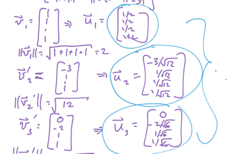 Turning An Orthogonal Basis Into An Orthonormal One | Educreations