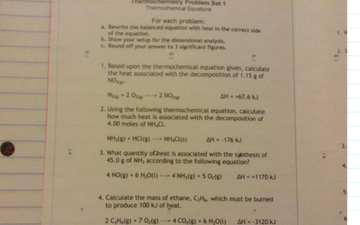 Thermochemistry Problem Set 1 | Educreations