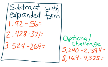Computation 17 - Expanded Form Subtraction | Educreations