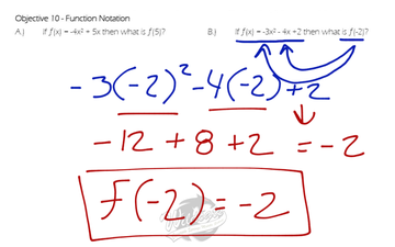 8th Grade - Objective 10 - Function Notation | Educreations