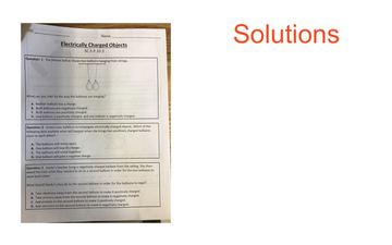 Electrically Charged Objects - Assessment Solutions | Educreations