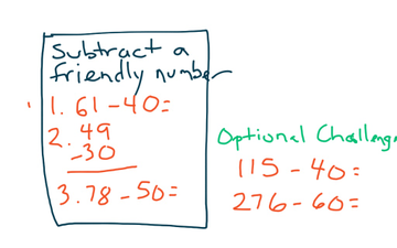 Computation 6 - Subtract A Friendly Number | Educreations