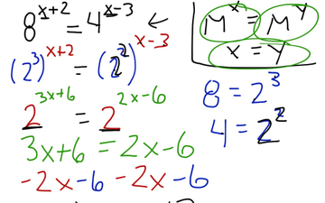exponential equations common base | Educreations