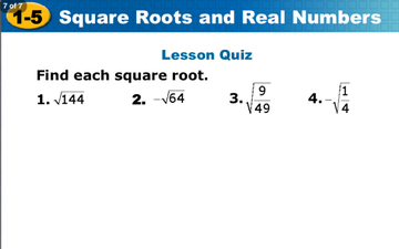 (1.5.1) Identifying Perfect Squares And Simplifying Radical Expressions ...