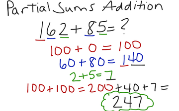Partial Sums Addition 100's +10's | Educreations