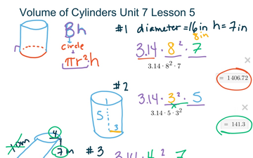 Volume Of Cylinders Unit 7 Lesson 5 | Educreations