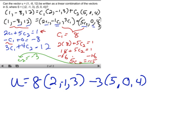 Linear Combinations | Educreations