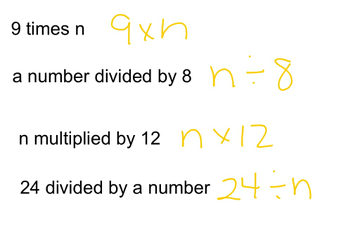 Fourth Grade Lesson 5-6 Multiplication And Division Expressions ...