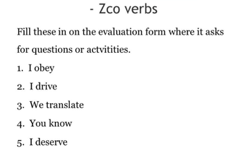 -ZCO Verbs Spanish 3-4 | Educreations